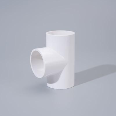 China PVC Tee for Commercial Building Plumbing Networks UPVC Tee for Threaded Branch Access on Water Pipelines for sale