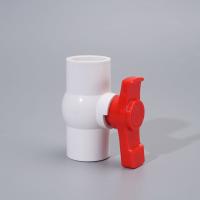 China PVC Plastic Compact Ball Valve Metric Size with Socket Connection for Water Pipe System for sale