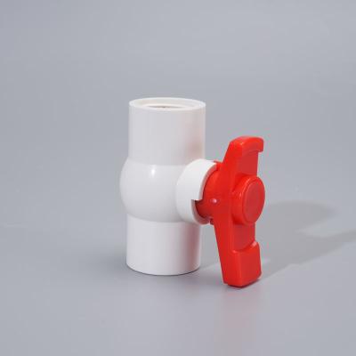 China PVC Compact Ball Valve with Plain Socket Connection for Water Pipeline for sale