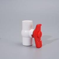 China Plain Socket PVC Ball Valve Compact Type for Water Supply Systems for sale