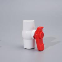 China PVC Compact Round Body Ball Valve Metric Socket Type for Plumbing Water Systems for sale