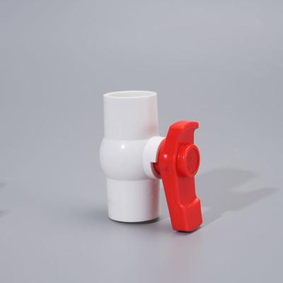 China PVC Compact Round Body Ball Valve Metric Socket Type for Plumbing Water Systems for sale