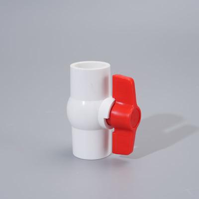 China Manual ASTM Socket PVC Ball Valve Round Body for Water Control for sale