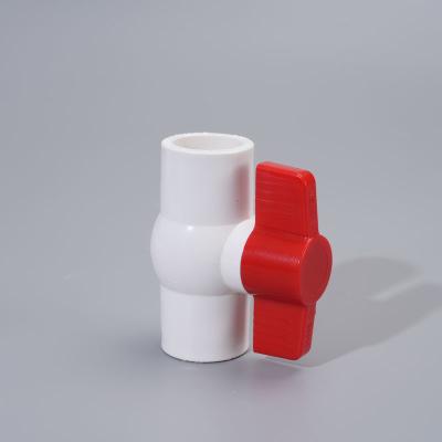 China Compact PVC Ball Valve ASTM Standard Socket Connection Water Control for sale