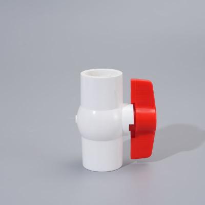 China ASTM Compliant Compact PVC Ball Valve with Socket Connections for Water Supply for sale