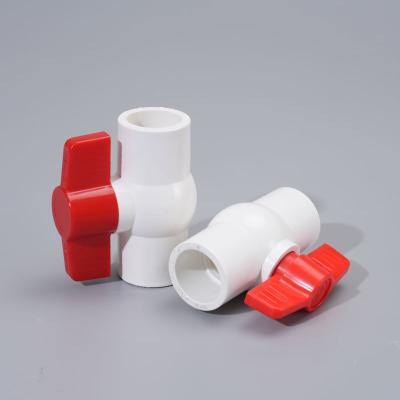 China ASTM Standard PVC Compact Socket Ball Valve for Water Pipeline for sale