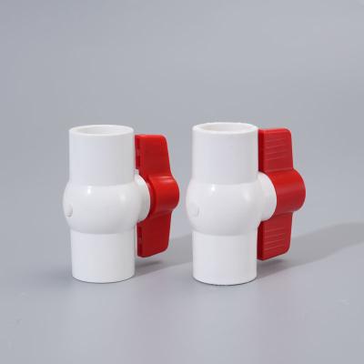 China ASTM Compliant PVC Manual Ball Valve for Household Cold Water Pipes for sale