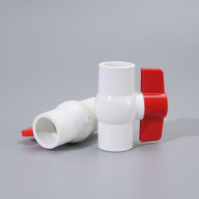 China ASTM Compliant PVC Ball Valve Durable for Household Water Pipes for sale