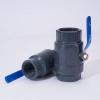 China Domestic Water Supply UPVC Thread Ball Valve Manual Stainless Steel Handle Pipe Flow Control Valve for sale