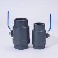 China Anti-Corrosion Stainless Steel Handle Female Thread UPVC Ball Valve for Domestic Cold Water Pipeline System for sale