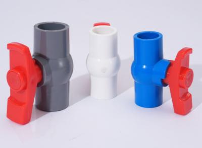 China PVC Plastic Ball Valve for Water Pipeline Partition Management for sale
