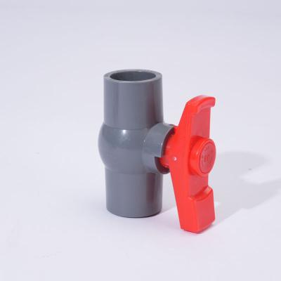 China Industrial UPVC Ball Valve High Corrosion Resistant Chemical Wastewater Sewage Pipeline Fitting for sale