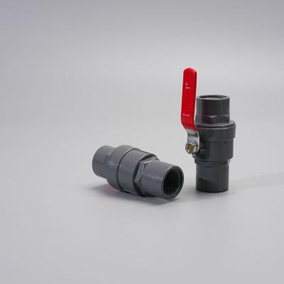 China SS Metal Handle UPVC Ball Valve for Water Supply Irrigation Industrial Pipe System for sale