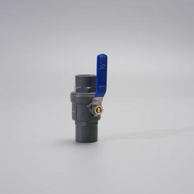 China UPVC Female Thread Ball Valve Stainless Steel Handle Water Pipeline Plumbing Fitting for sale