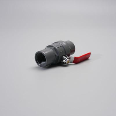 China UPVC Female Thread Ball Valve With Stainless Steel Handle Plumbing Fitting For Water Supply for sale