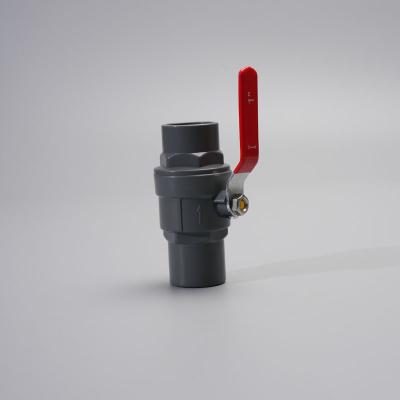 China Water Supply UPVC Female Thread Ball Valve with SS Handle Plumbing Part for sale