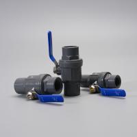 China UPVC Female Thread Ball Valve Stainless Steel Lever Handle Water Pipeline Plumbing Fitting for sale