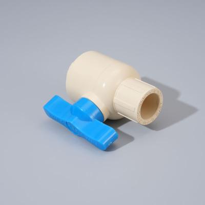 China CPVC Ball Valve Single Union Type High Temp Resistant Plastic Shut-off Valve for Hot Water Pipe Application for sale