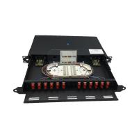China 1U Rack Mount 24 Core Fiber Optic Patch Panel SC Port Stainless Steel 19 Inch for sale