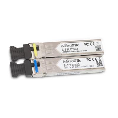 China Mikrotik S-3553LC20D 1.25G 20km SFP Transceiver Fiber Module for sale