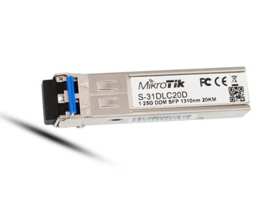 China 1.25G SFP 20km Single Mode Fiber Module Mikrotik S-31DLC20D Dual LC for sale