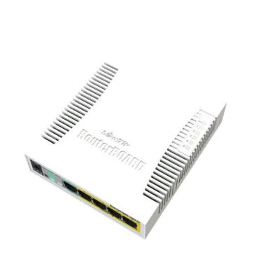 China MikroTik CSS106-1G-4P-1S 5 Port Gigabit PoE Switch 1000Mbps RB260GSP Alternative for sale