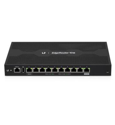 China NAT Hardware Acceleration 20Gbps Gigabit Wired Router UBNT ER-10X for sale