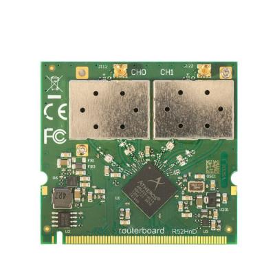China Mikrotik R52HnD 400mW Dual Band 802.11abgn High Power Wireless Network Card MiniPCI for sale