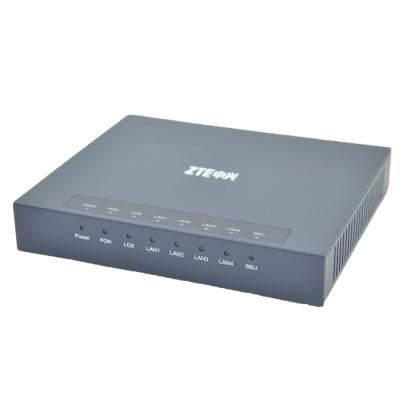 China ZTE ZXA10 F600G GPON ONT 4 Port GE Gigabit Fiber Optic 12VDC BBU for sale