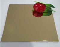 China 316 8K Mirror Golden Stainless Steel Sheet 1mm Decorative Cold Rolled Plate for sale
