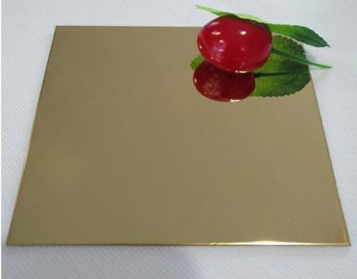 China 316 8K Mirror Golden Stainless Steel Sheet 1mm Decorative Cold Rolled Plate for sale
