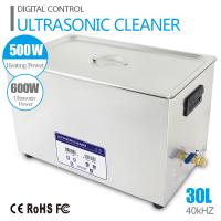 China Digital Heated Hospital Ultrasonic Cleaner 30L 600W Stainless Steel CE RoHS for sale