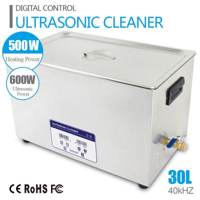 China Digital Heated Hospital Ultrasonic Cleaner 30L 600W Stainless Steel CE RoHS for sale