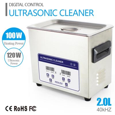 China Skymen 120W Stainless Steel Ultrasonic Cleaner 3.2L 40kHz Digital Timer Heater for sale