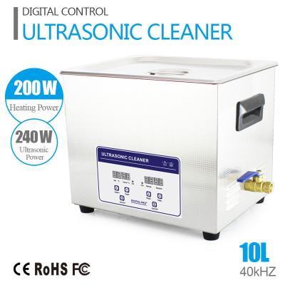 China Skymen 10L 240W Ultrasonic Cleaner with Digital Timer and Heater SUS304 for sale