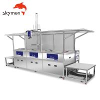 China Multi Tank Industrial Ultrasonic Cleaning Machine 120L with Lifting Function for Carburetors Injectors for sale