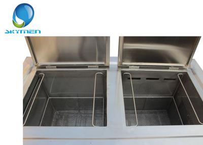 China Dual Tank Industrial Ultrasonic Cleaner 2400W 77L for Engine Block Car Parts SUS316 for sale