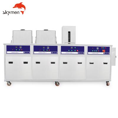 China Custom Size Four Tank Ultrasonic Cleaning Machine SUS304 316 600W for Engine Precision Parts for sale