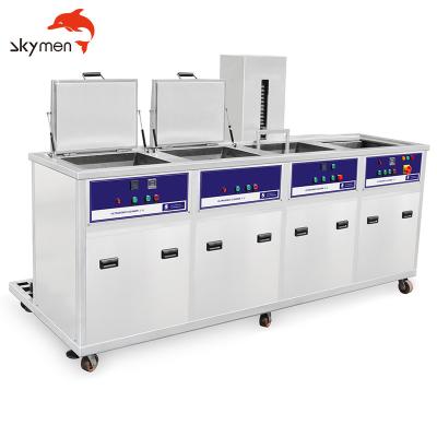 China 396L Four Tank Ultrasonic Cleaning Machine 28/40kHz for Auto Car Metal Parts Degreasing for sale