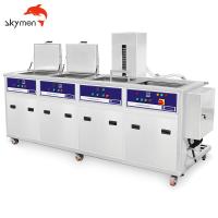 China 396L Four Tank Ultrasonic Cleaning Machine 28/40kHz for Auto Car Metal Parts Degreasing for sale