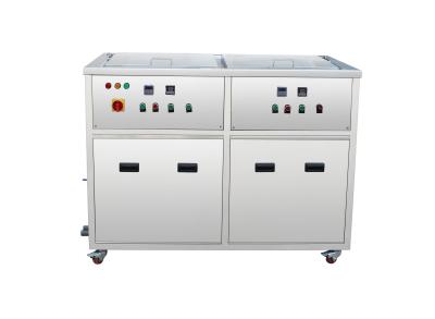 China 135L 2 Tank Stainless Steel Ultrasonic Cleaning Machine 1800W 40kHz for sale