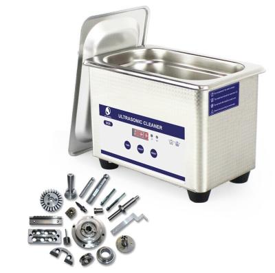 China 40kHz 2L Tabletop Ultrasonic Auto Parts Cleaner with Digital Heater Timer 60W for sale