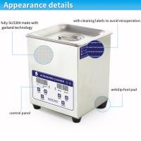 China Skymen 2L Digital Heated Denture Ultrasonic Cleaner 40kHz 80W SUS304 Stainless Steel Benchtop for sale