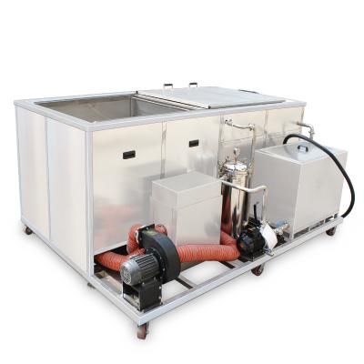 China Twin Tank 135L Industrial Ultrasonic Cleaner with 1800W Heating and Rinsing Tank for sale