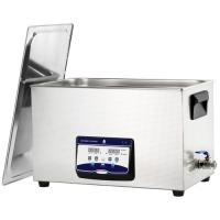 China Stainless Steel Benchtop Ultrasonic Cleaner 30L 600W Dual Power Lab Instrument Cleaner for sale