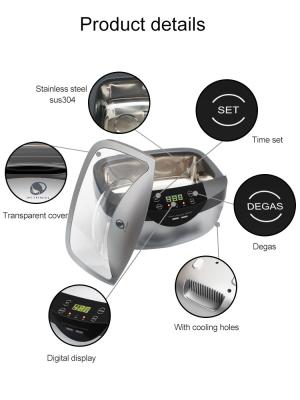 China Benchtop Ultrasonic Cleaner 2.5L 120W SUS304 Tank for Industrial Parts Cleaning for sale