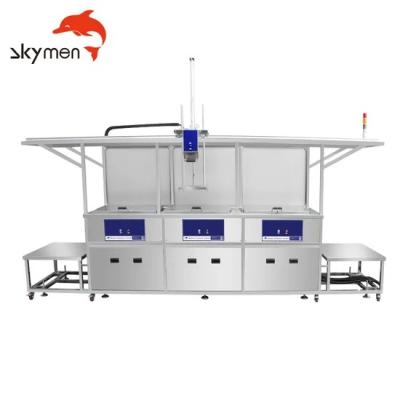 China Dual Tank Industrial Ultrasonic Cleaning Line 77L 40KHz SUS304 Stainless Steel with Lifting Function for sale