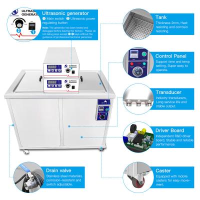 China Skymen 960L Industrial Ultrasonic Washing Machine 40kHz Marine Engine Parts Cleaner 7200W for sale