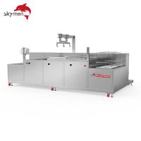 China 4-Tank Automatic Ultrasonic Cleaning System for Precision Parts with PLC Robotic Arm, Heating, Filtration & Drying for sale