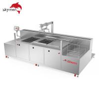 China 4-Tank Automatic Ultrasonic Cleaning System for Precision Parts with PLC Robotic Arm, Heating, Filtration & Drying for sale